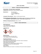 Permlastic Base (Light-Bodied) SDS | Kerr Resources | Kerr Dental